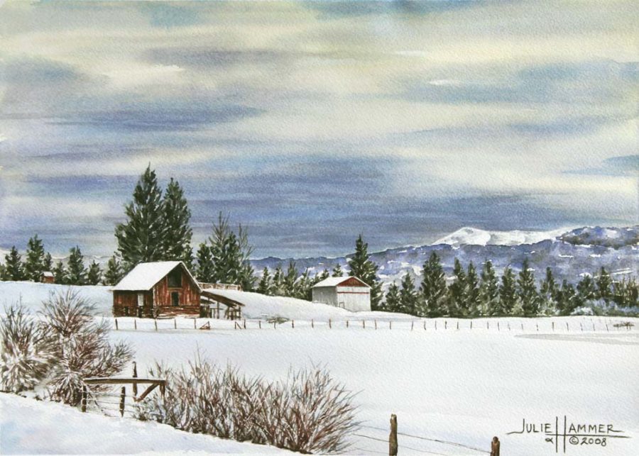Snow Covered Farm | Julie Hammer